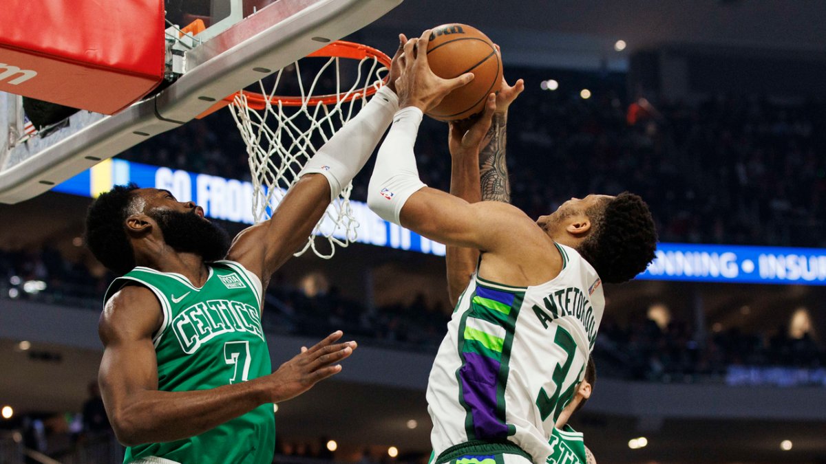 Jaylen Brown chips tooth colliding with Jayson Tatum – NBC Sports Boston