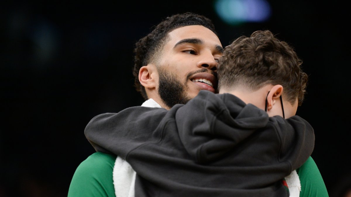 Jayson Tatum, Deuce Tatum pose for Easter photo shoot – NBC Sports Boston