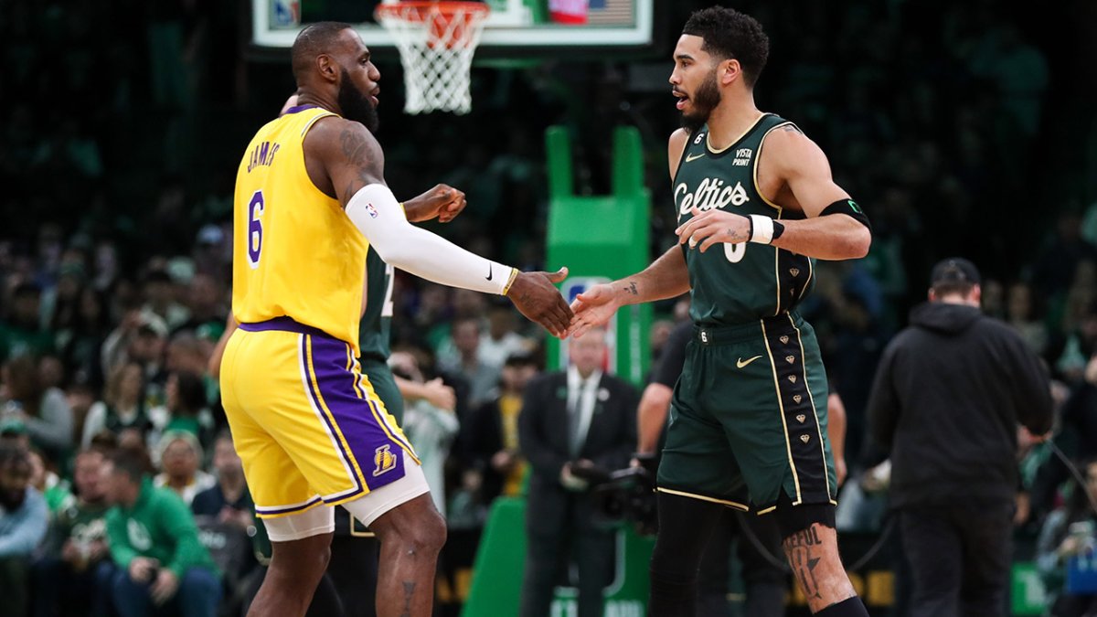 Jayson Tatum shares humorous reaction to LeBron James no-call in Celtics-Lakers – NBC Sports Boston