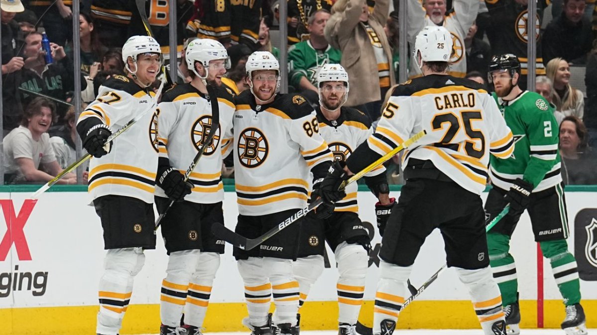 Watch Bruins beautifully set up David Pastrnak’s winning goal vs. Stars ...