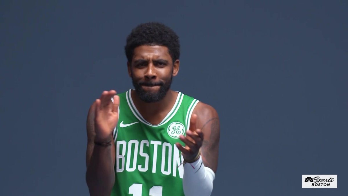 Kyrie Irving passes between his legs to Jaylen Brown – NBC Sports Boston