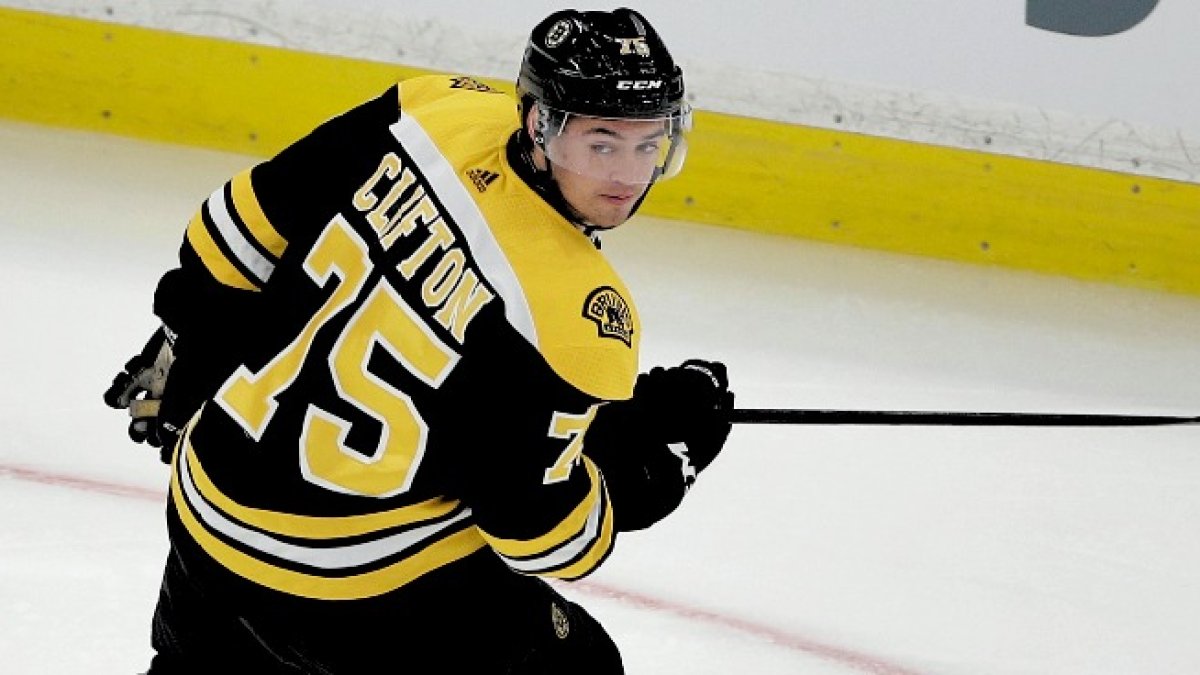 Connor Clifton exits Bruins-Sabres game with upper body injury – NBC ...