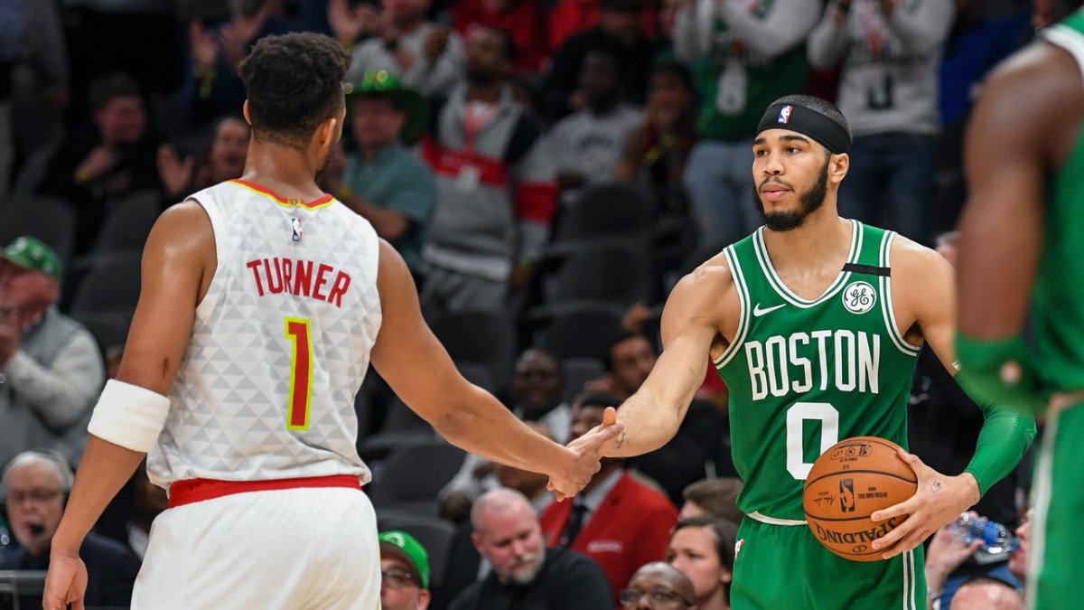 Jayson Tatum roasts Evan Turner for not joining Celtics at practice yet ...