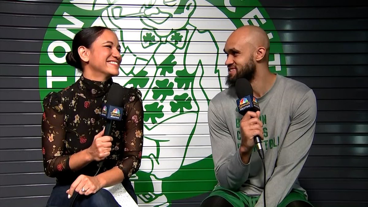 EXCLUSIVE: Derrick White on his dad’s social media popularity – NBC ...