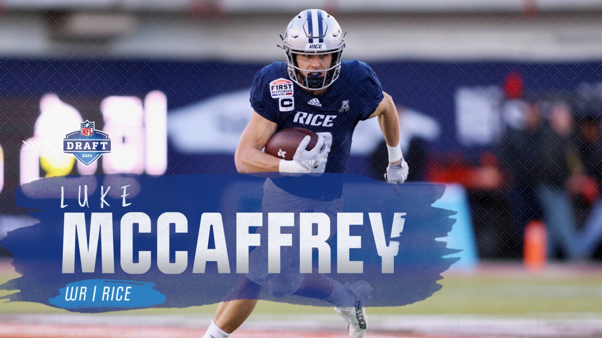 2024 NFL Draft Highlights: Luke McCaffrey – WR, Rice – NBC Sports Boston