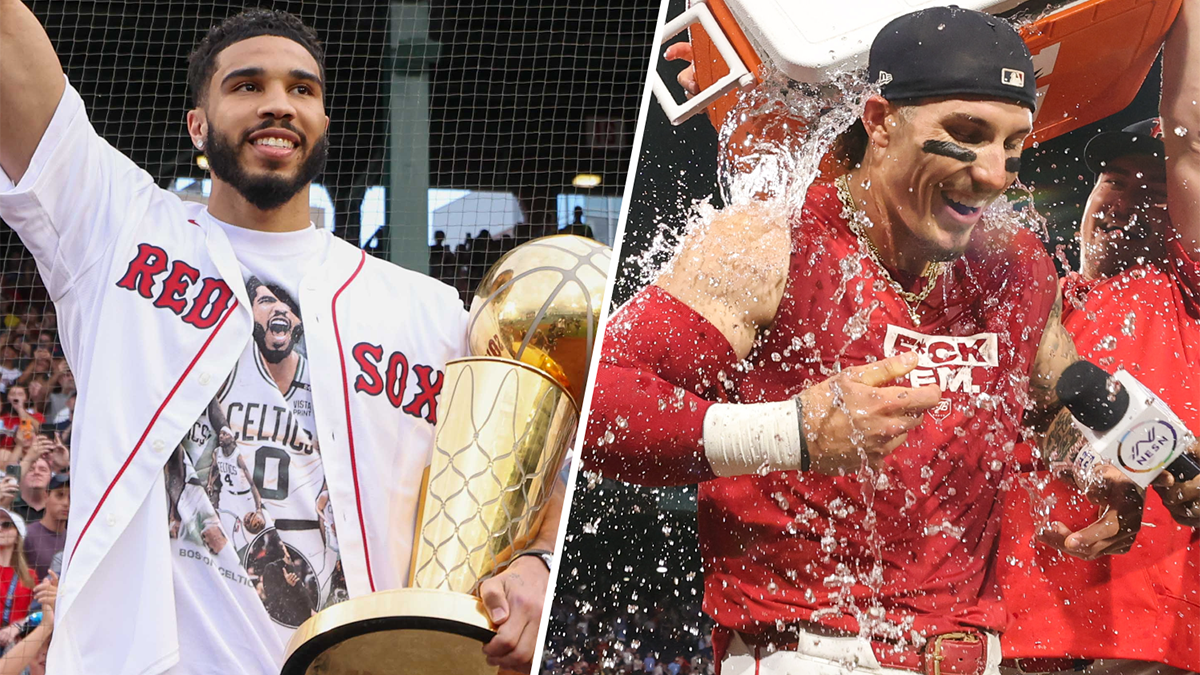 Red Sox catch fire, Celtics fan flames at Fenway Park during electric ...