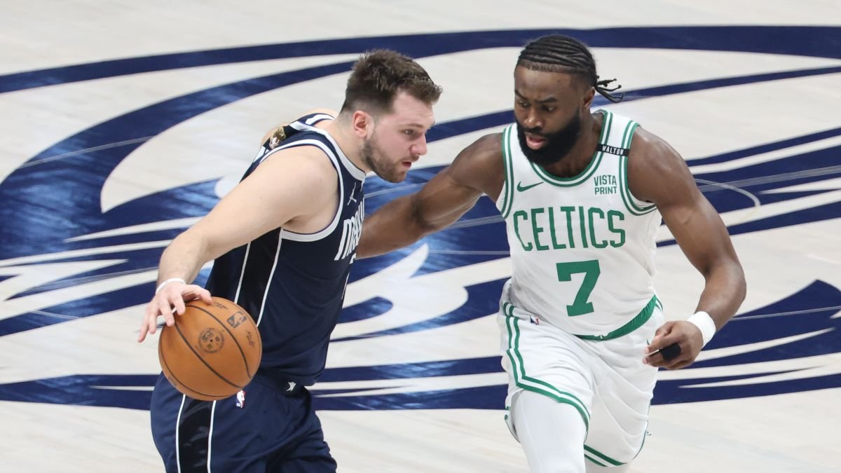 Here’s what Jaylen Brown told Luka Doncic after Celtics clinched title – NBC Sports Boston