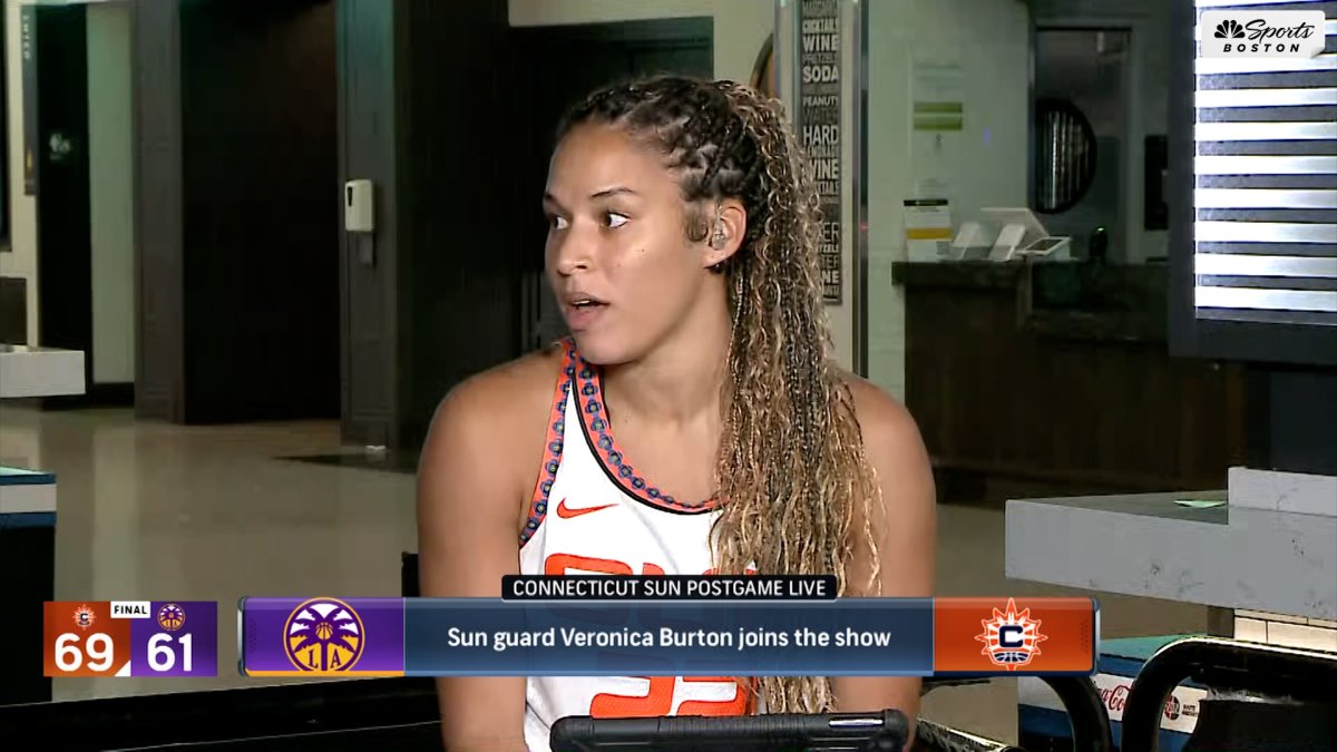 Sun guard Veronica Burton joins postgame show alongside sister Kayla ...