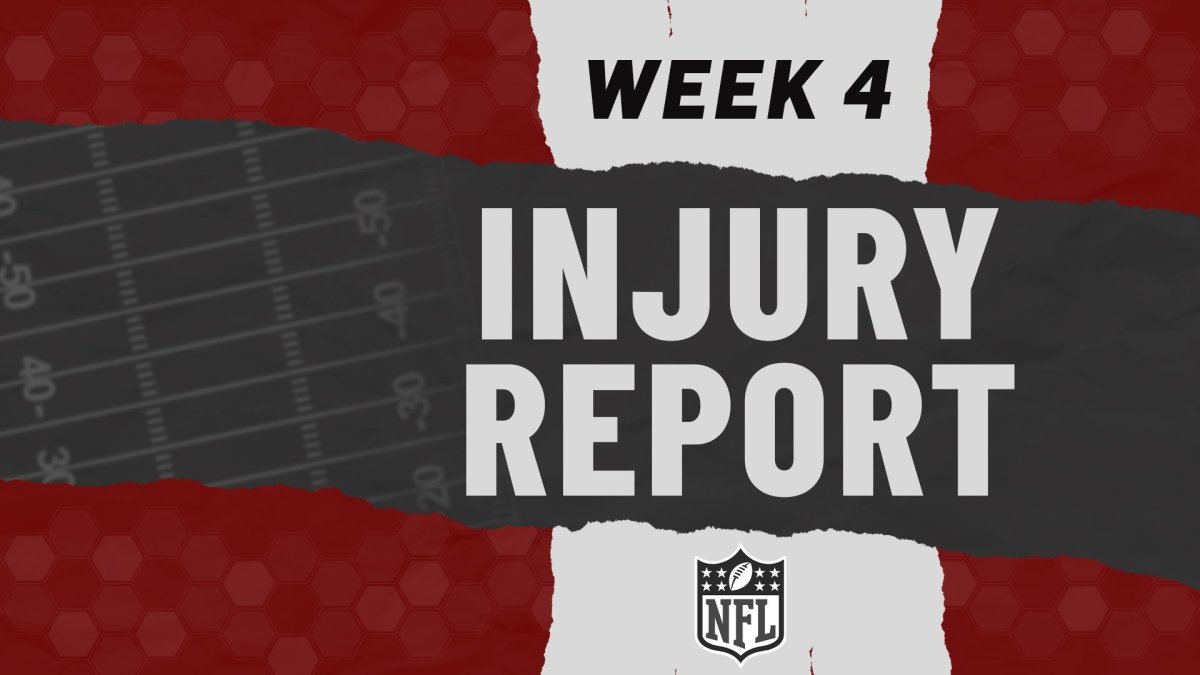NFL Week 4 injury report – NBC Sports Boston