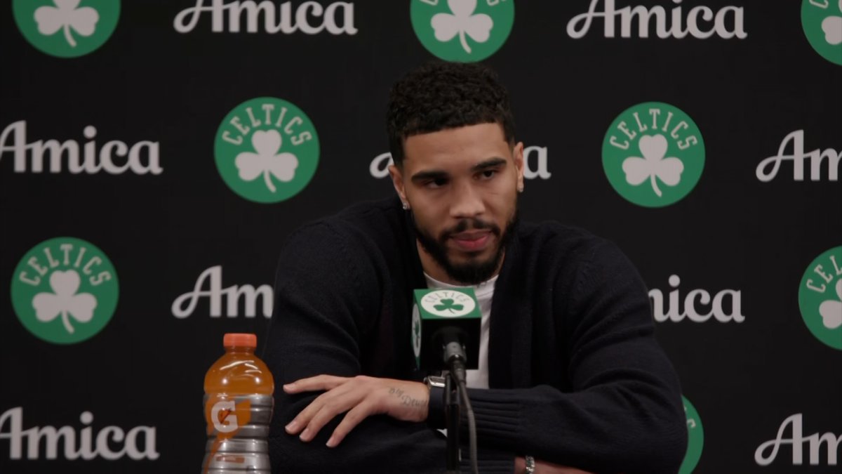 Tatum offers blunt response when asked how he blocks out outside noise ...
