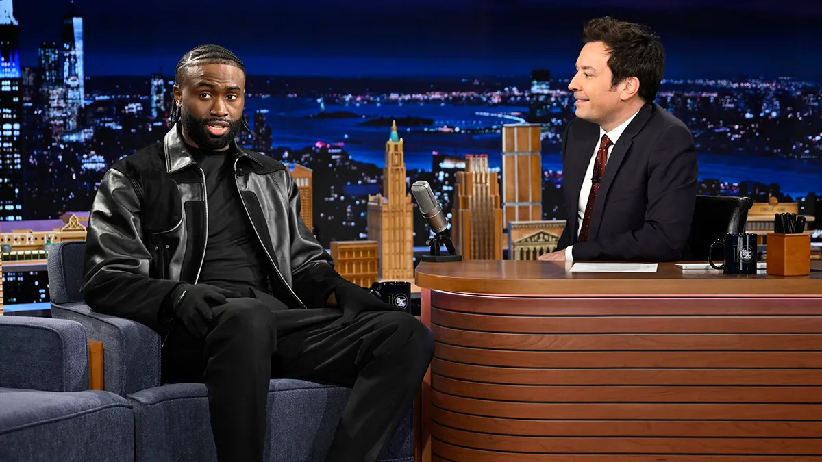 Jaylen Brown chides Donovan Mitchell during ‘The Tonight Show ...