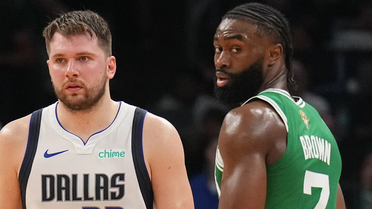 Jaylen Brown reacts to shocking Luka Doncic-Anthony Davis trade – NBC Sports Boston