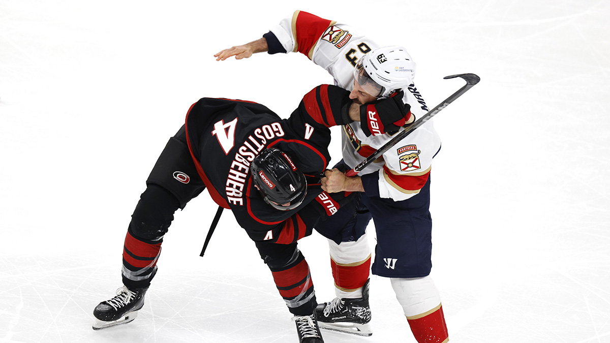 Brad Marchand ejected from Panthers-Hurricanes Game 1 after fight – NBC ...