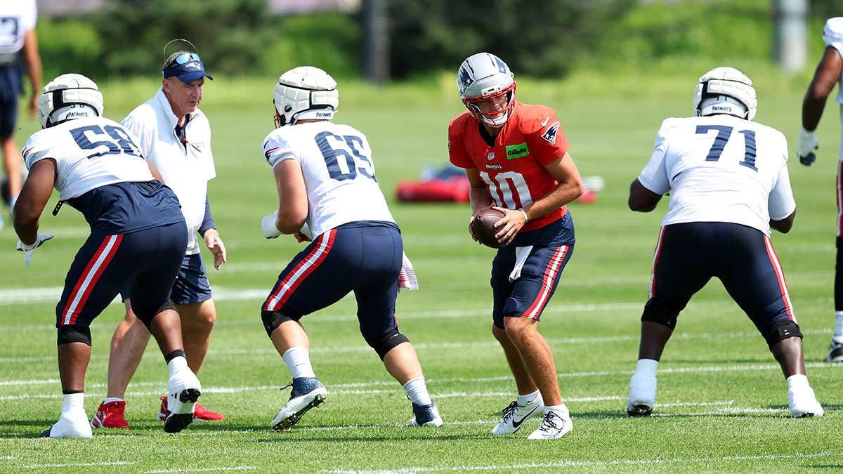 Patriots-Vikings joint practice takeaways: Drake Maye, offensive line ...