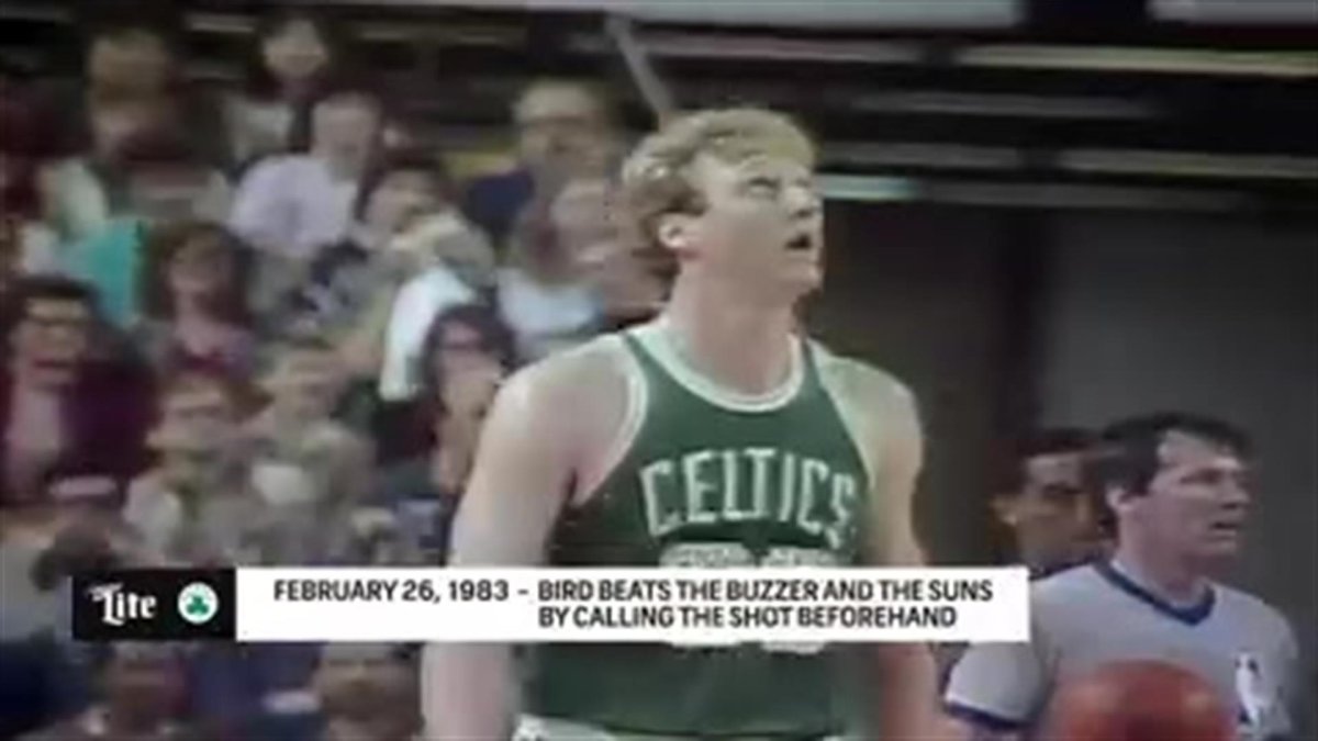 Celtics 75th Season: Larry Bird calls his shot, beats the buzzer vs ...