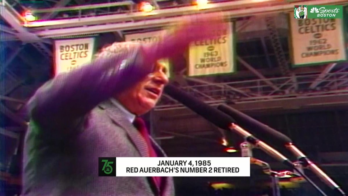 Celtics 75th Season: Red Auerbach honored in the rafters – NBC Sports ...