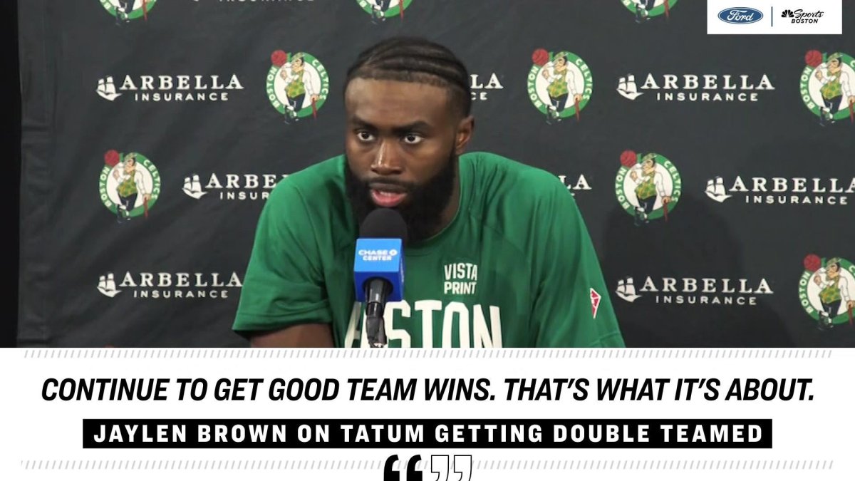 Jaylen Brown on Jayson Tatum getting double teamed – NBC Sports Boston